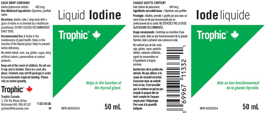 Iode Liquide 50ml – Panier Santé Drummondville