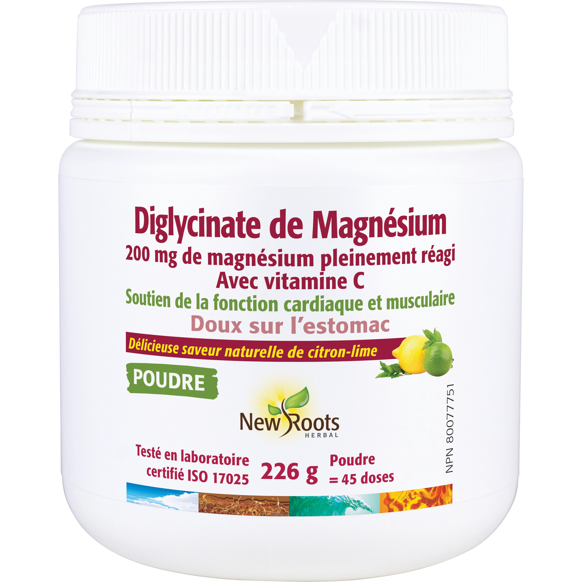 Diglycinate de magnésium poudre 226g – Panier Santé Drummondville